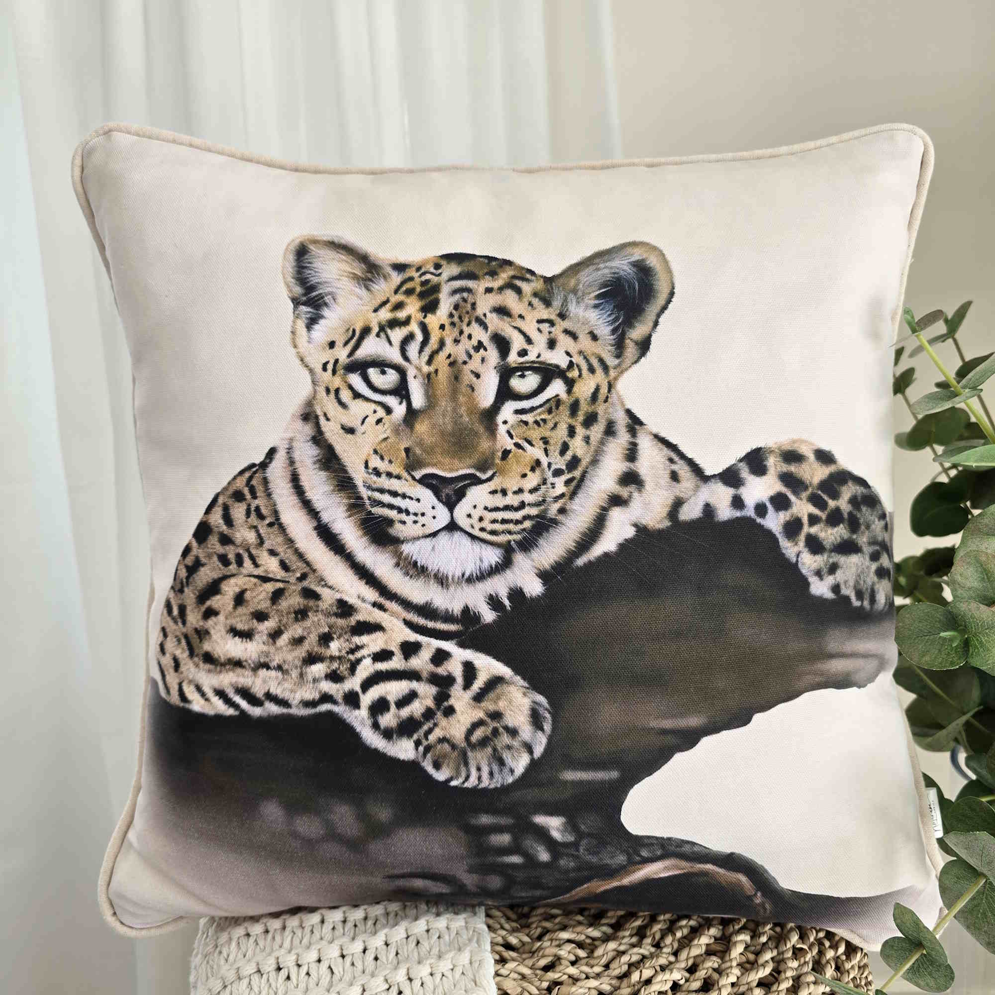 Leopard African Cushion Cover - Mahaba Africa and Australia